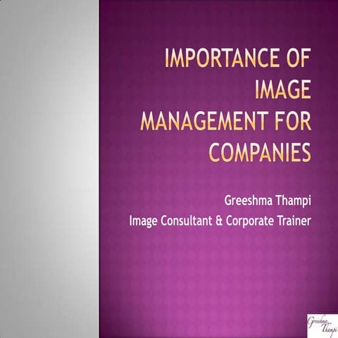 Importance of image management for companies | PPTX