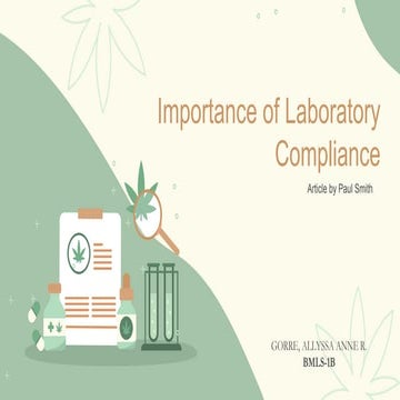 Importance of laboratory compliance | PPTX