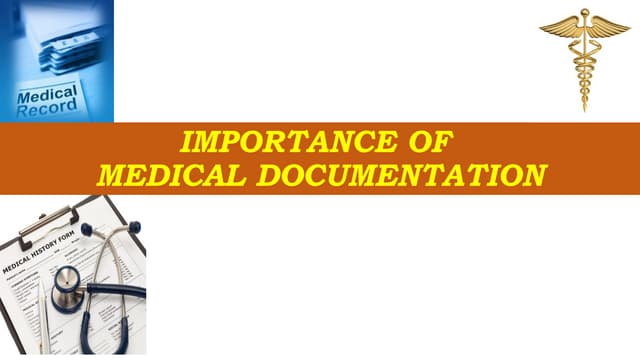Documentation in Healthcare | PPTX