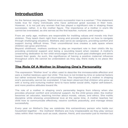 Importance of Mother in One's Life.pdf