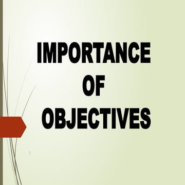 importance of objectives of management ppt.pptx | Free Download