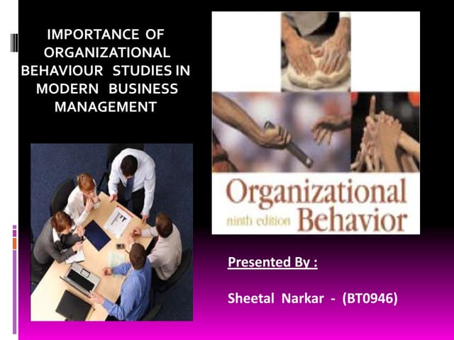 Chapter 1 Organizational Behaviour | PPTX