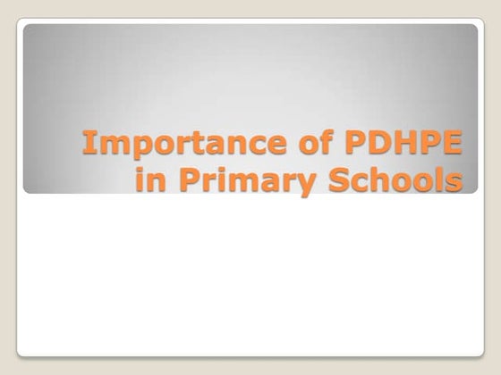 Pdhpe | PPTX | Primary Education | Education