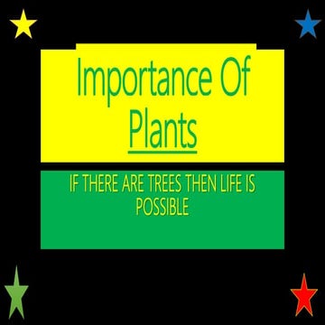 Importance Of Plants | PPT