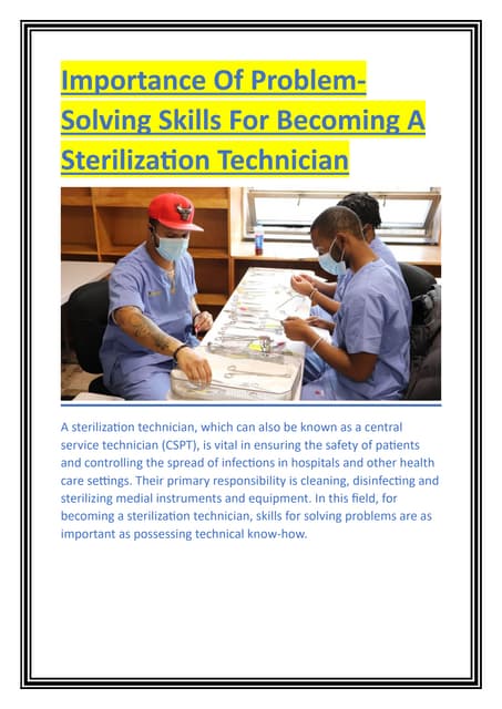 Importance Of Problem-Solving Skills For Becoming A Sterilization ...