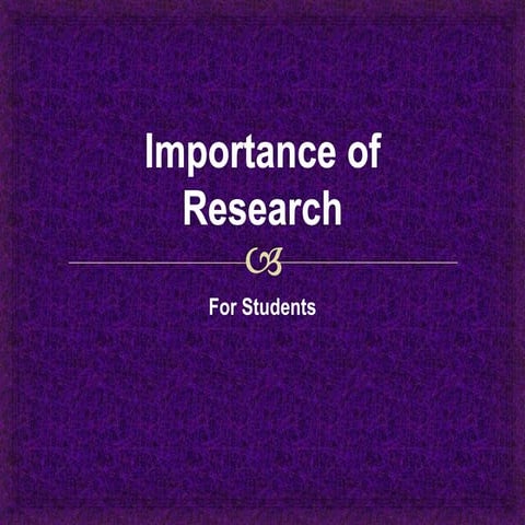 Importance of research | PPTX