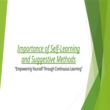 Self learning | PPTX