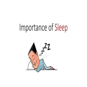 Importance of sleep | PPTX