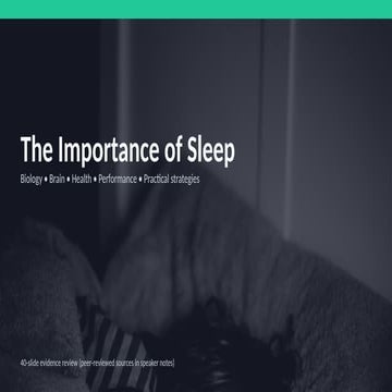 The Importance of Sleep PowerPoint Example | PPTX