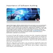 Importance of software auditing | DOCX