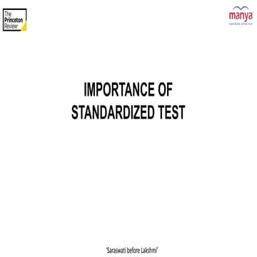 Importance of Standardized Test | PPT