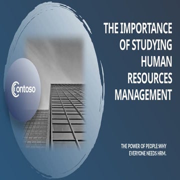 THE IMPORTANCE OF STUDYING HUMAN RESOURCES MANAGEMENT | PPT