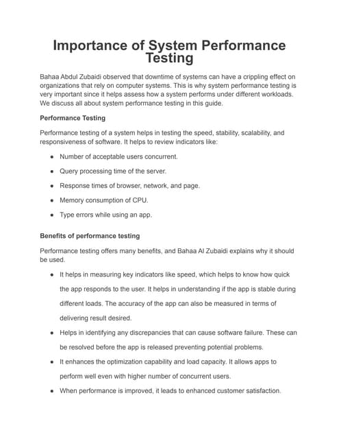 In-Depth Performance Testing Guide for IT Professionals | PPT