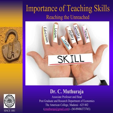 Importance of Teaching Skills : Reaching the Unreached | PPTX