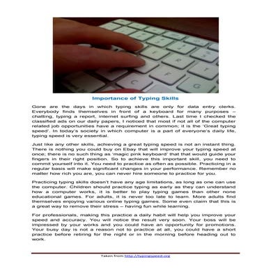 Importance of typing skills | PDF