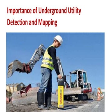 Importance of underground utility detection and mapping | PDF