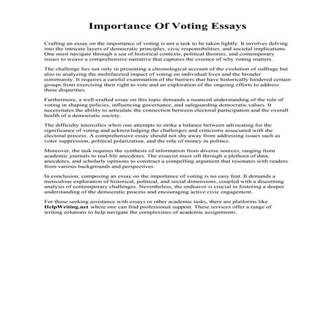 Importance Of Voting Essays.pdf