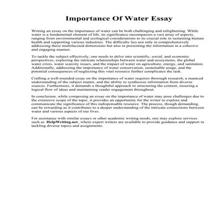 Importance Of Water Essay.pdf