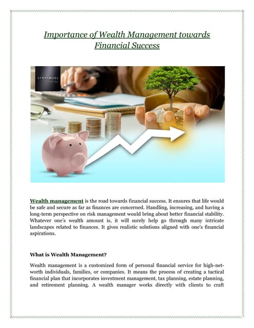 Wealth Management Matters: Protecting your Financial Future | PDF