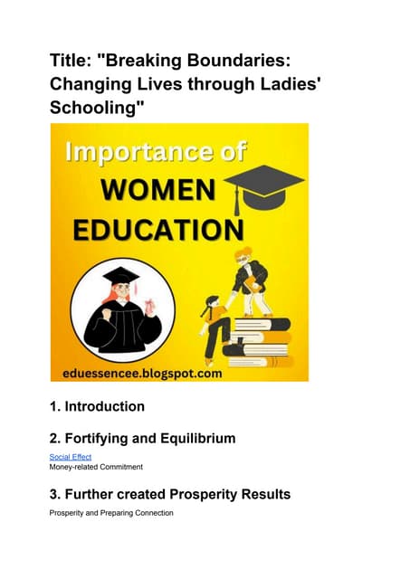 Presentation on women empowerment | PPTX