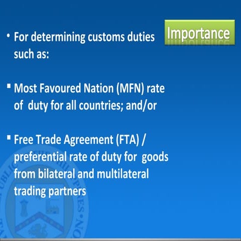 Subheading and dashes tariff classification | PPT