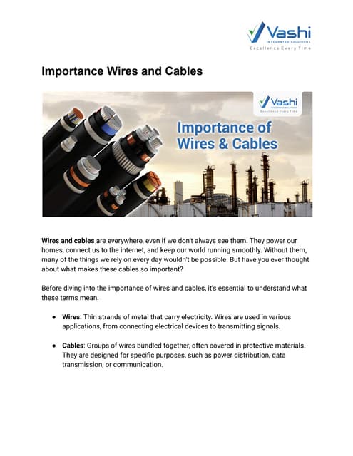 Difference Between Wires and Cables: Comparative Guide.pdf