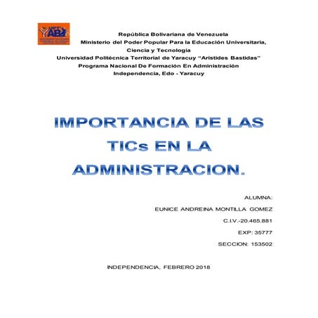 Tarea virtual 4 Importancia de las tics en administración.pptx