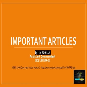 IMPORTANT ARTICLES.pdf most important article help you | PPT
