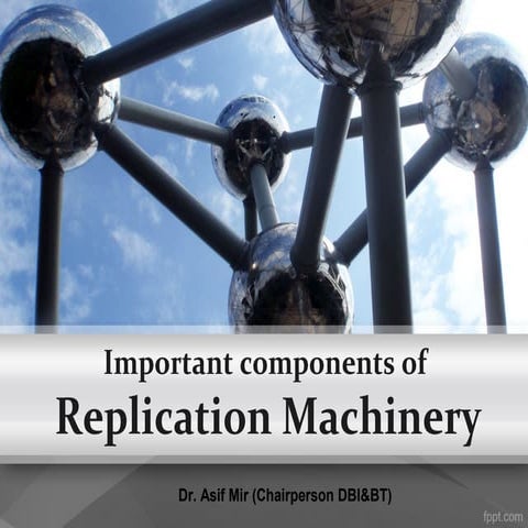 Important components of replication machinery | PPT