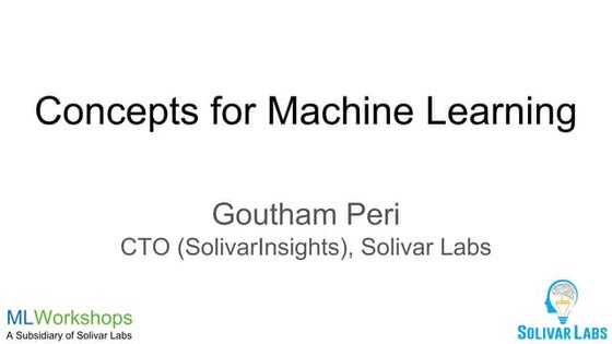Machine Learning Lecture Series Lecture 1 | PPT