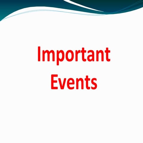 Important events | ODP