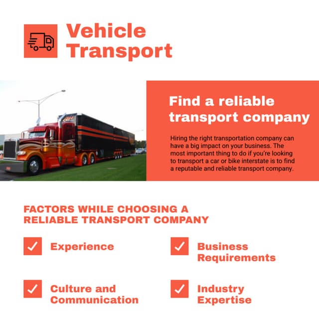 Important Factors While Choosing a Reliable Transport Company | PDF ...
