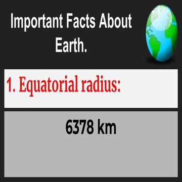Important facts about earth | PPTX