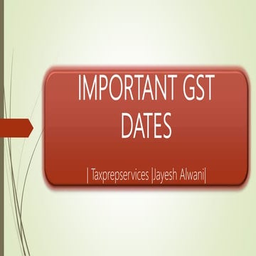 Gst due dates | PDF