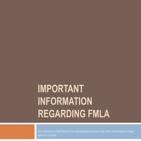 Important Information Regarding Fmla | PPT