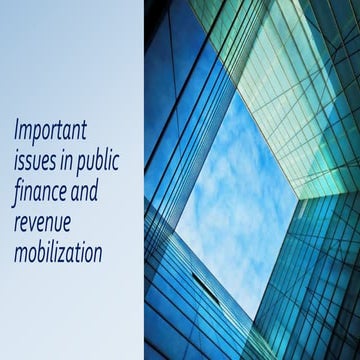 Important issues in public finance and revenue mobilization | PPTX
