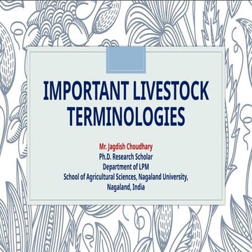 COMMON TERMS USED IN SHEEP AND GOAT | PDF