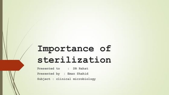 Surgical Instrument Sterilization | PDF | First Aid | Injuries