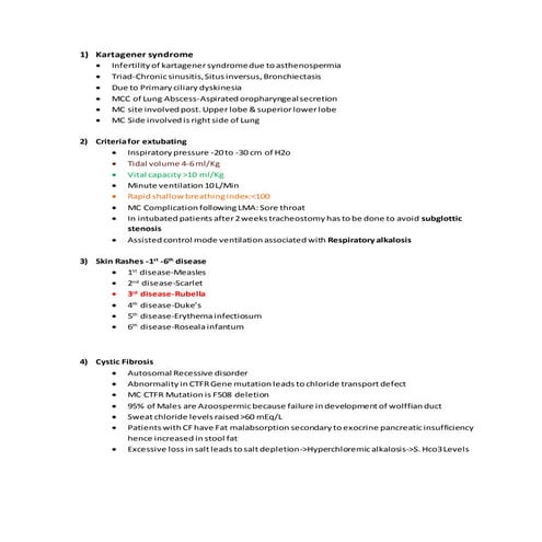 Important points in medicine | DOCX