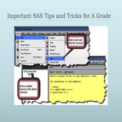 Important SAS Tips and Tricks for A Grade | PPTX