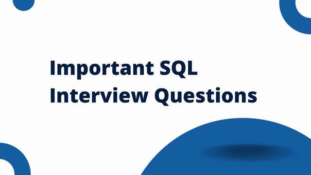 Important Sql Ques For Data Analyst Interviewpdf