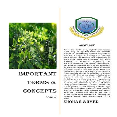 important terms and concepts Botany Shohab | PDF