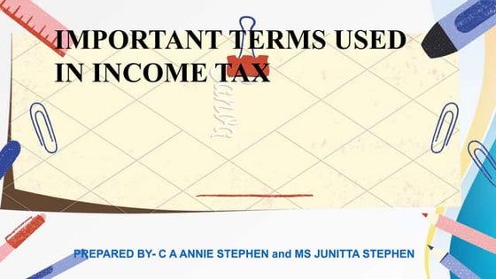 Income tax introduction and basic concepts | PPTX