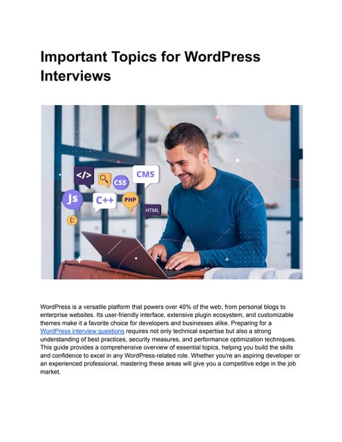 Steps to Become a Professional WordPress Theme Developer | PDF