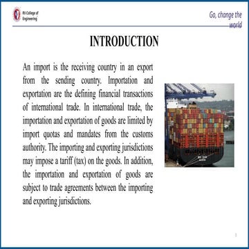 How import and export works for a country iome | PPT