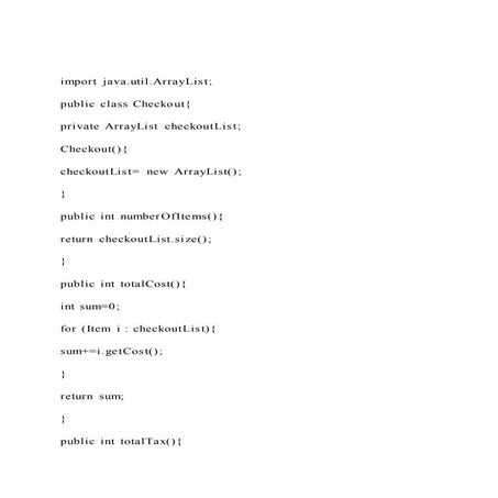 import java.util.ArrayList;public class Checkout{private.docx