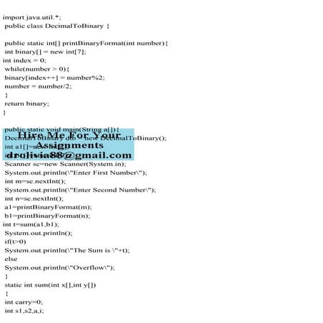 import java.util.; public class DecimalToBinary { public stat.pdf