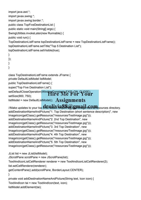 Import Javaawt Import Javaxswing Import Javaxswingpdf