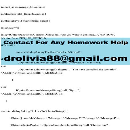 import javax.swing.JOptionPane;publicclass GUI_DropDownList {.pdf