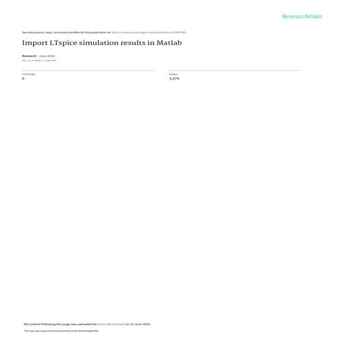 Import ltspice simulation results in matlab | PDF